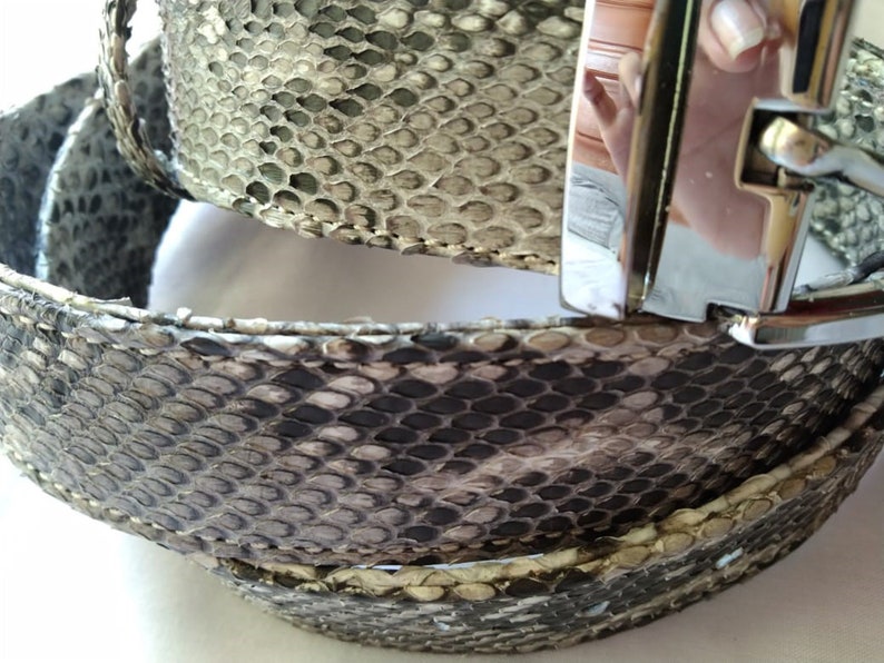 Snakeskin Belt Real Genuine Python Snake Skin Leather Handmade | Etsy