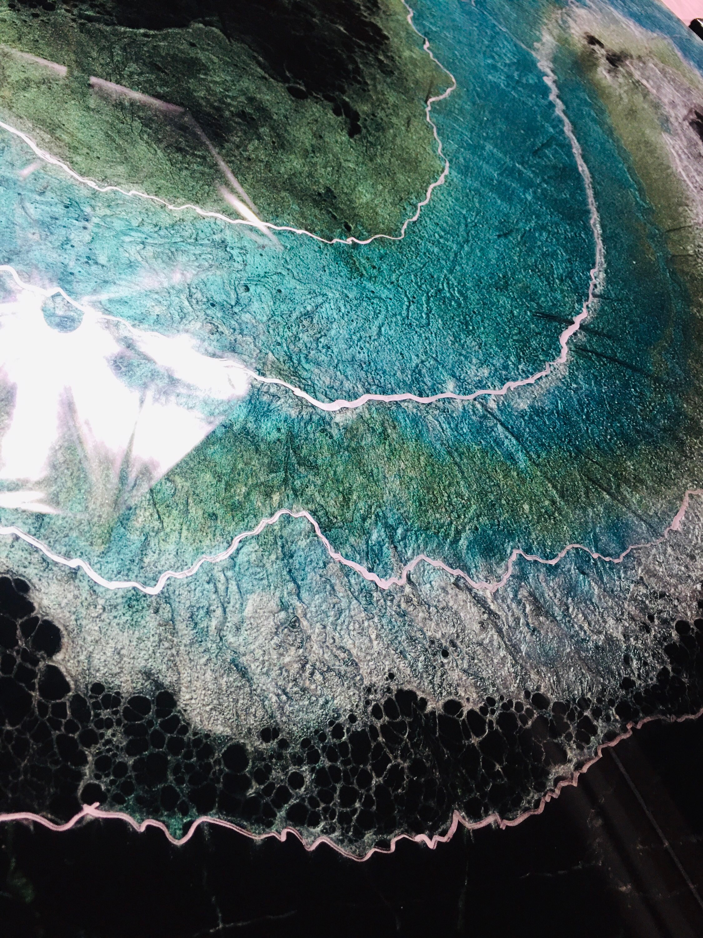 3 Piece Resin Art, Abstract Art, Handmade Epoxy Resin Wall Art - Etsy