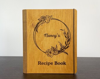 Custom Recipe Book Cookbook Blank Binder Personalized Gift for | Etsy