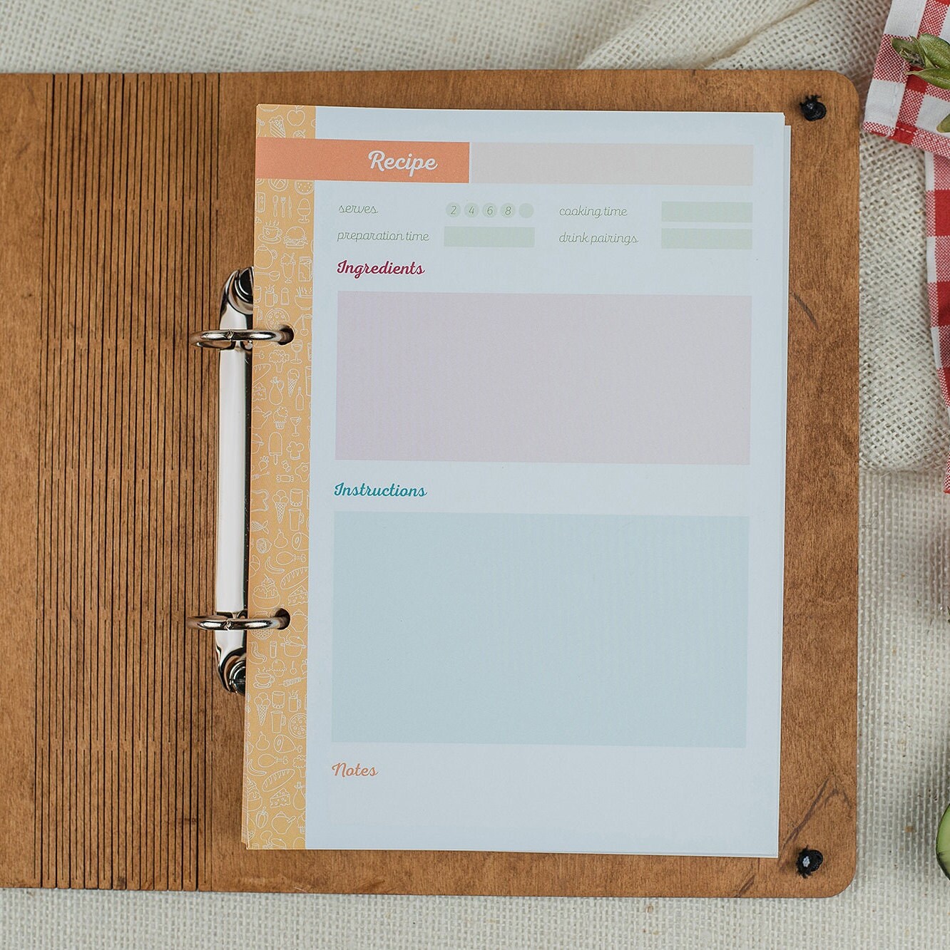 Personalized Wooden Recipe Book With Custom Engraving Sign - Family ...