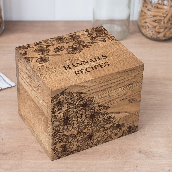 Large Recipe Box - Etsy