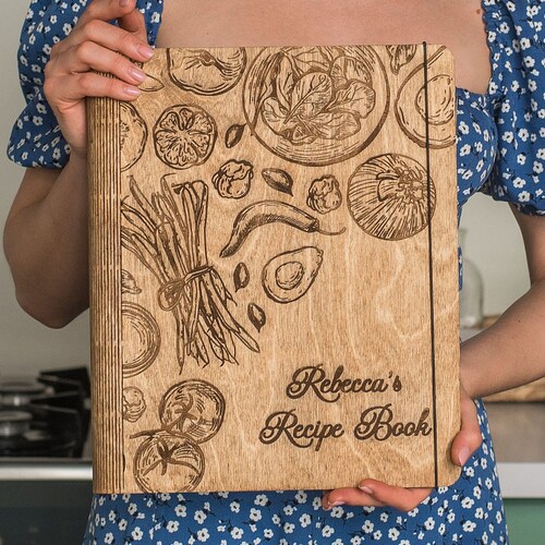 Recipe Book Custom Blank Binder Gifts for Mom Wooden Cookbook - Etsy