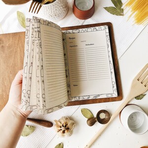 Personalized Wooden Recipe Book With Custom Engraving Sign - Family ...