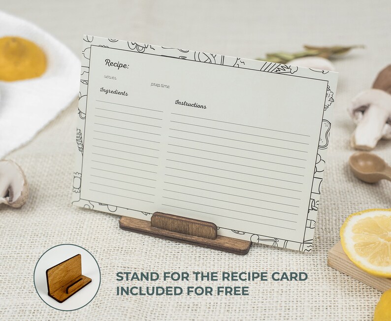 Personalized Recipe Box for 4x6 Recipe Cards With Wooden - Etsy