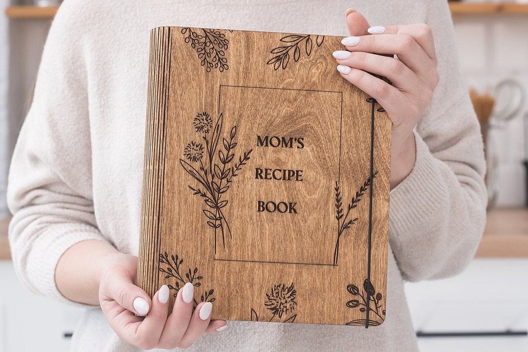 Personalized Recipe Book Blank Custom Cookbook Binder Mothers Day Gift ...