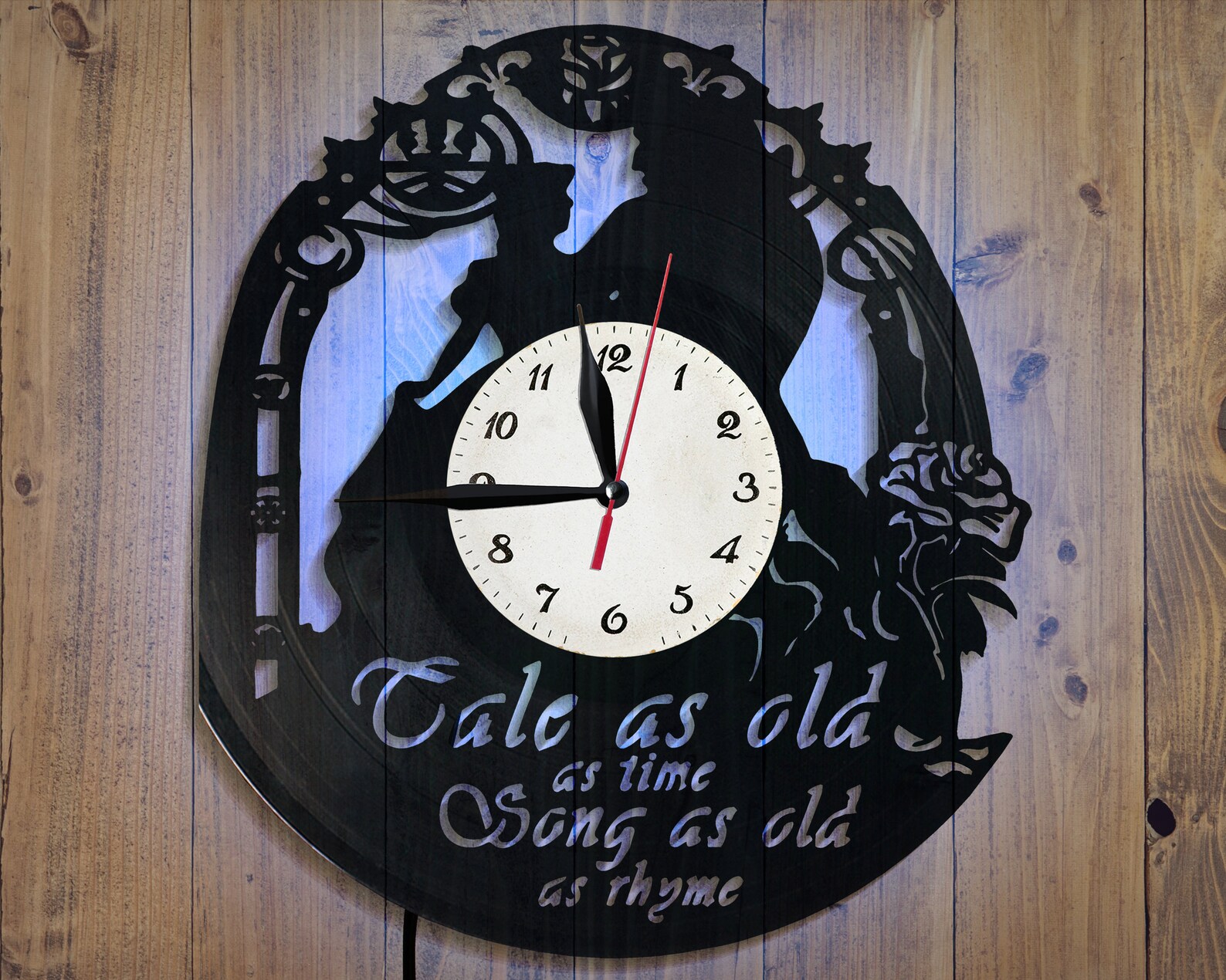 Beauty and the Beast Clock Birthday Day Gift Vinyl Clock - Etsy