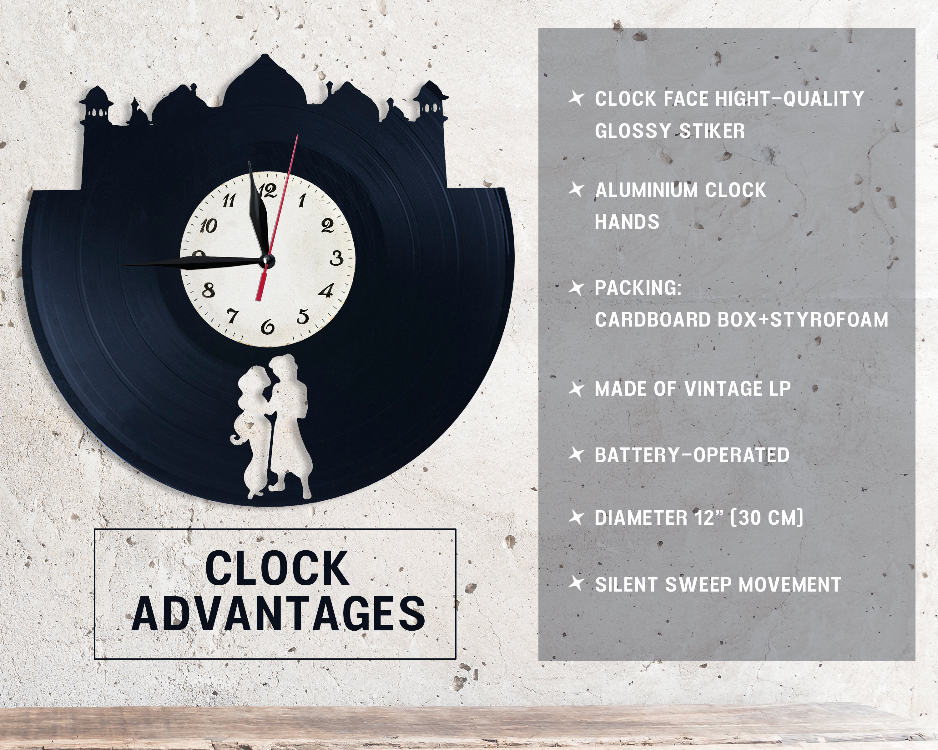 Captain Hook Vinyl Wall Clock Once Upon A Time Clock Vinyl - Etsy Australia