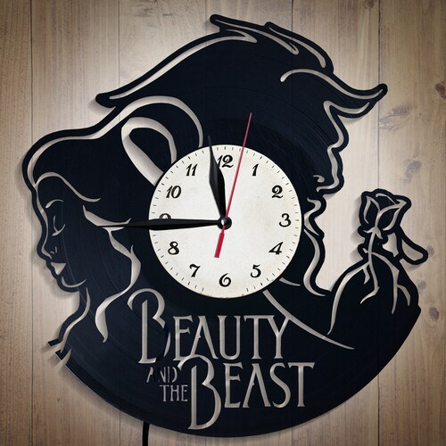 Beauty and the Beast Silhouette Wall Clock | Etsy