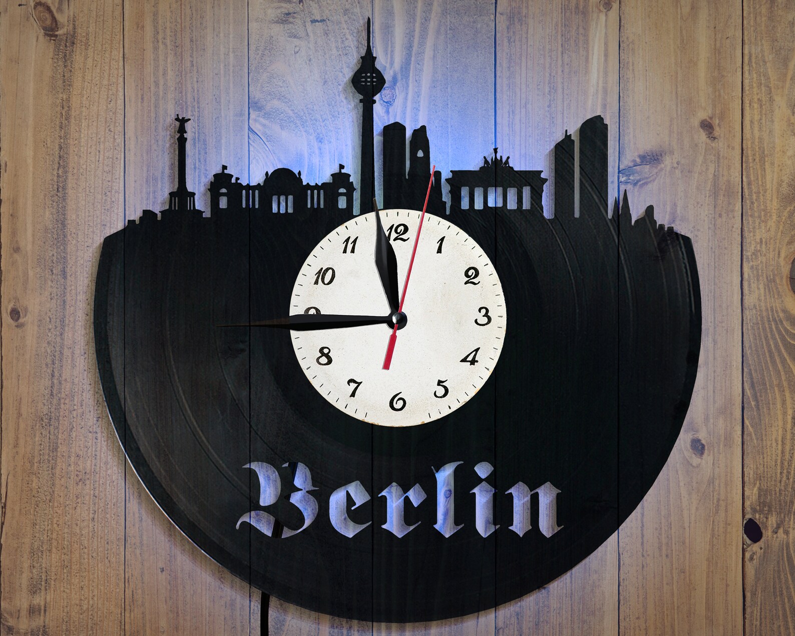 Berlin City Clock Custom Vinyl Wall Clock Vintage Gift - Etsy