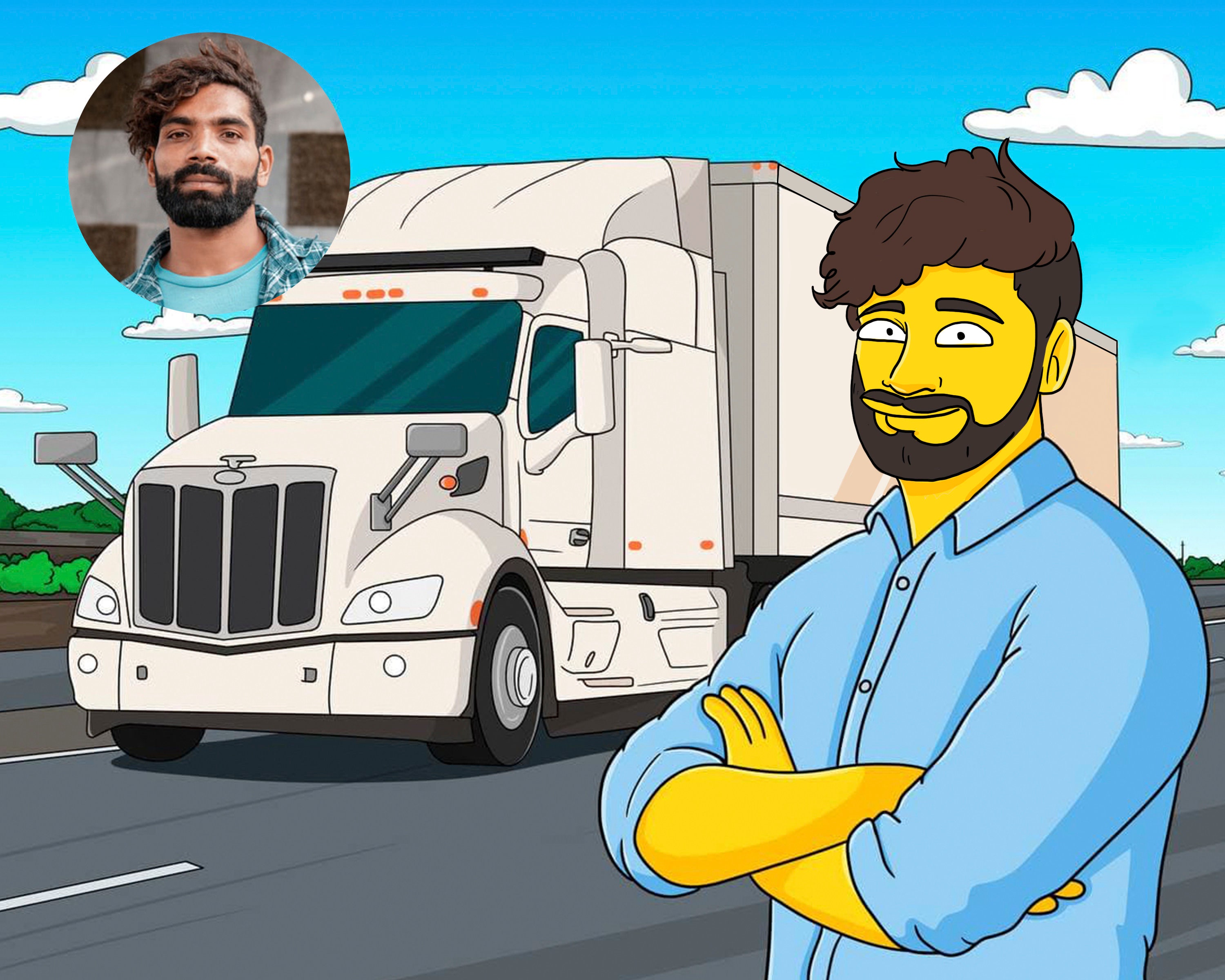 Truck Driver Cartoon