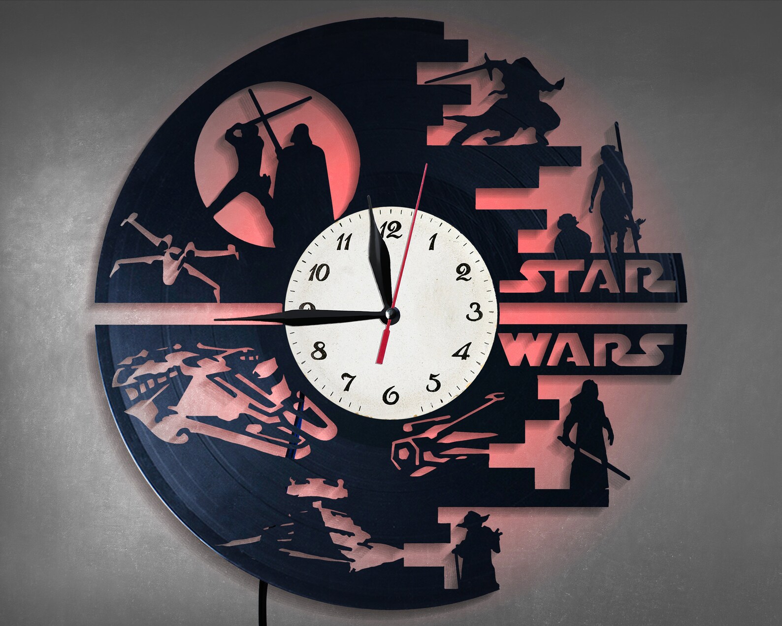 Star Wars Clock Star Wars Wall Decor Star Wars Print Vinyl | Etsy