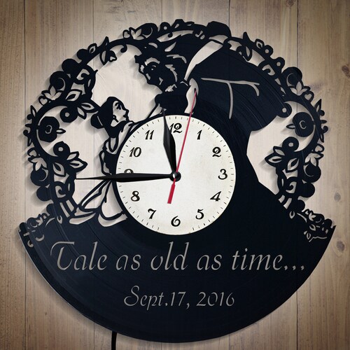 Beauty and the Beast Silhouette Wall Clock - Etsy