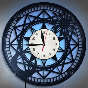 Nightlight, Moon Abstarct Clock, Sun Led Light Clock, Wall Art Decor ...