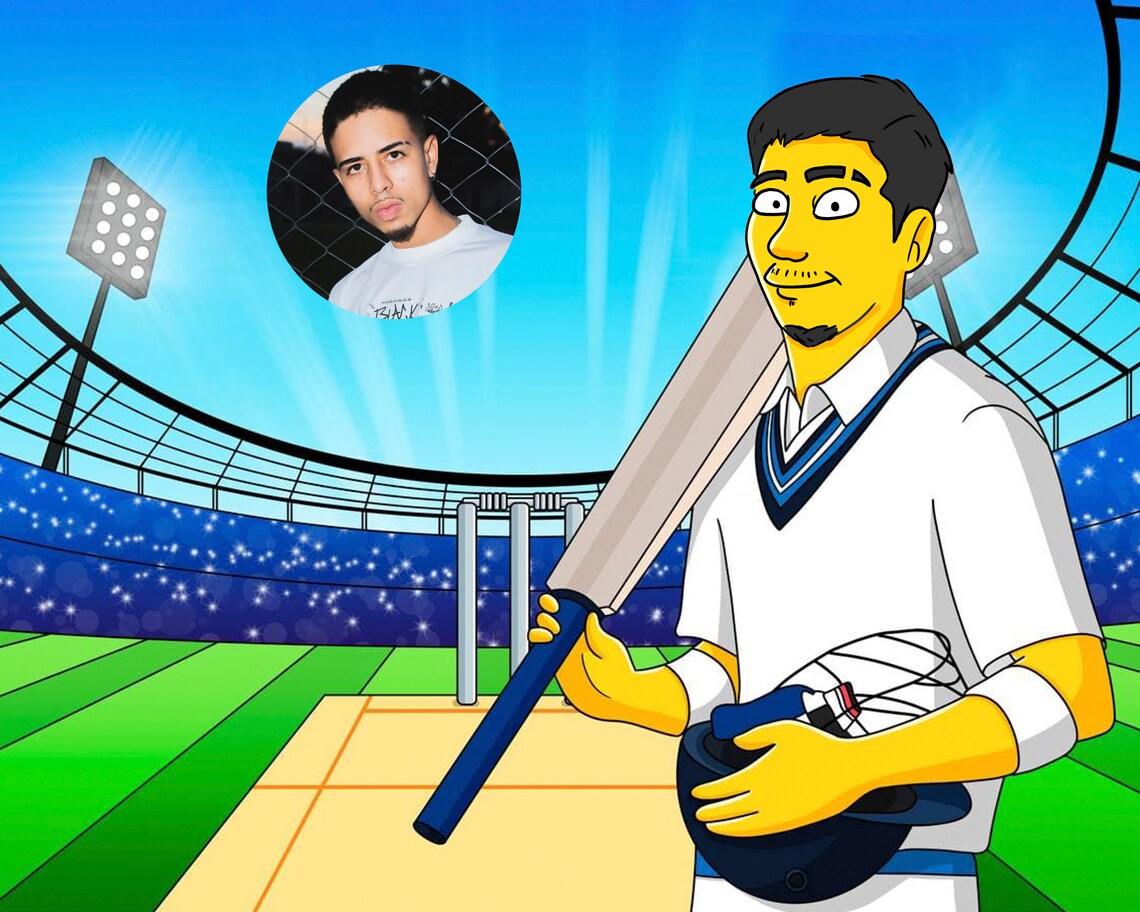 Baseball gift Custom Caricature Portrait Baseball Player | Etsy