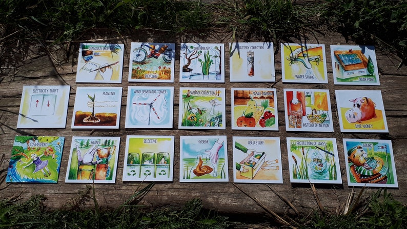 Eco-memory Game / Eco / Handmade / Kids Craft / Learning / Environment ...
