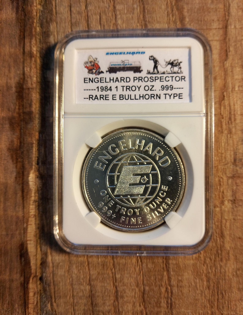 RARE ENGELHARD PROSPECTORS Pair of 2 1984 & 1985 Uncirculated Blast ...