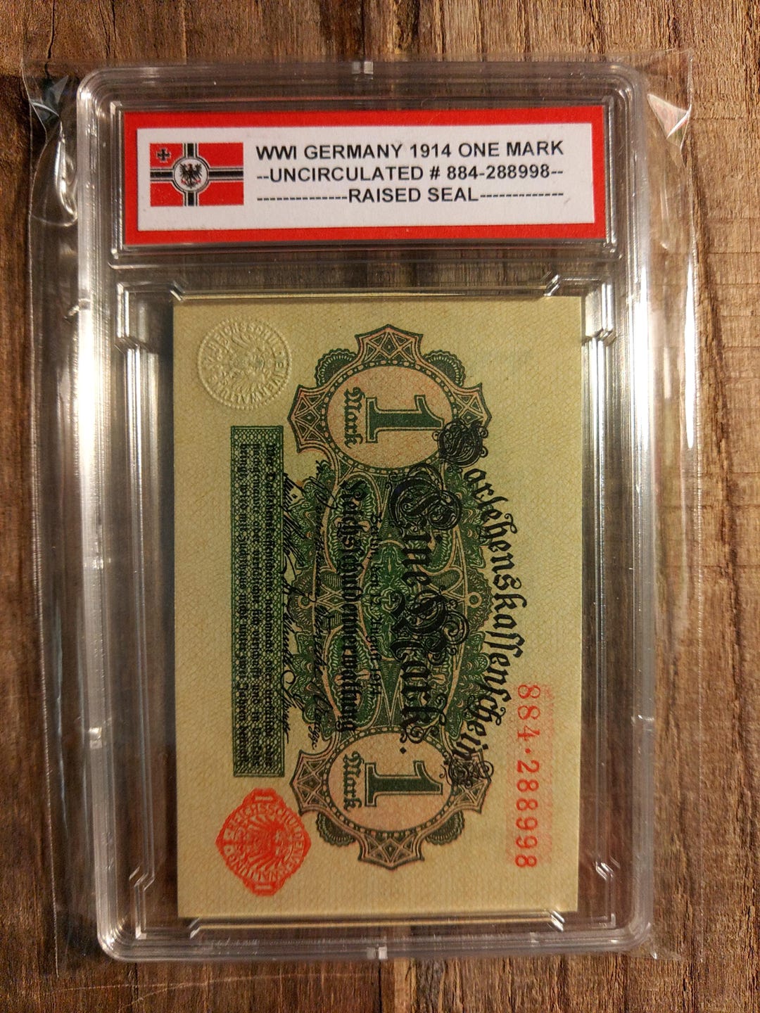 WWI GERMANY 1914 1 Mark Uncirculated Raised Seal Crisp 3 Color Nice - Etsy