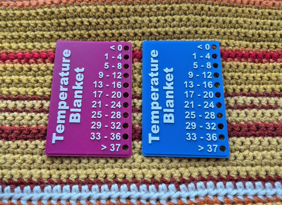Temperature Blanket Shade Chart 3D Printed - Etsy