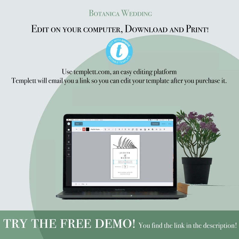 Leafy Paper Kraft Wedding Menu Template Wedding Menu - Etsy