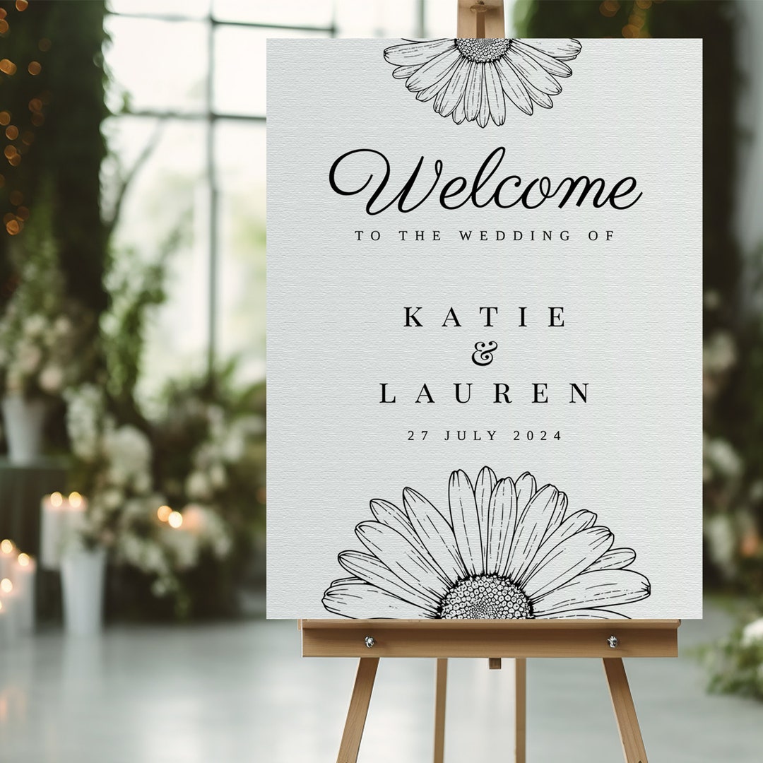 PARMA Wedding Welcome Sign Template, Elegant Welcome to Our Wedding ...