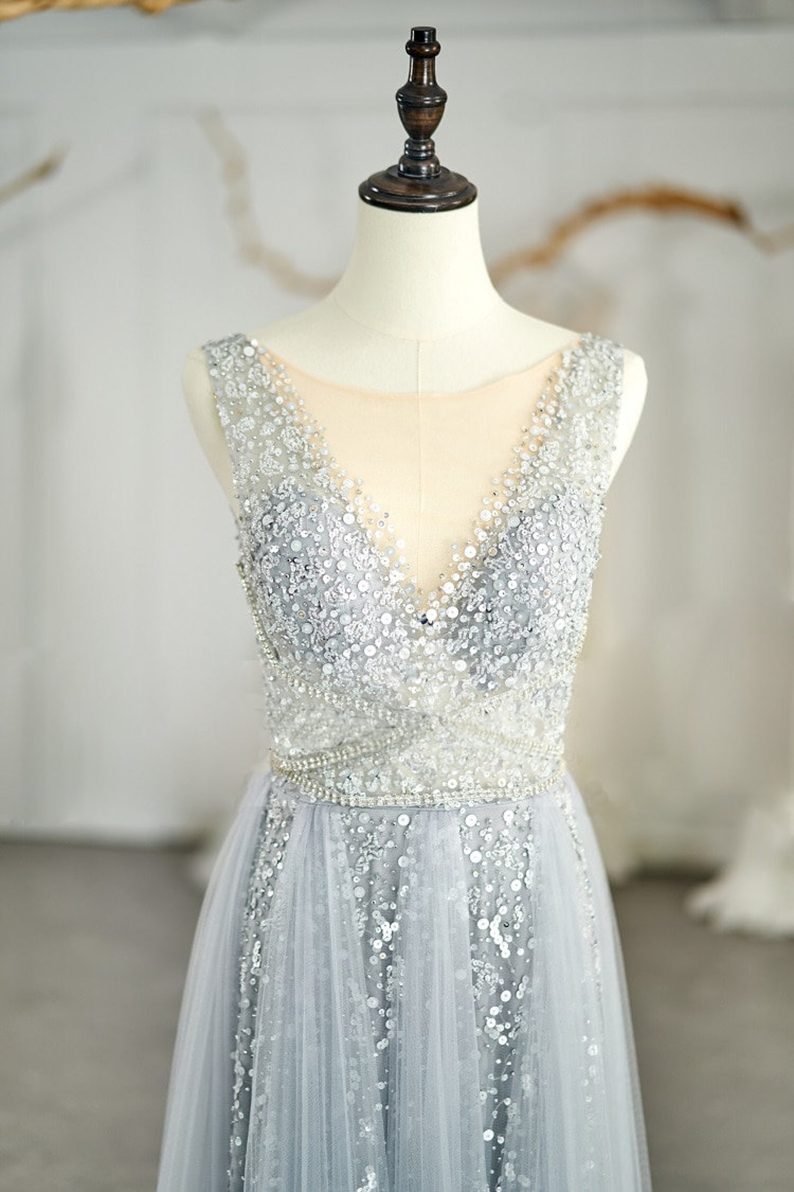 Ethereal Wedding Dress Unique Prom or Formal Evening Gown in - Etsy