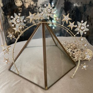 Wedding Tiara Crystal Star Celestial Tiara Star Burst Halo - Etsy