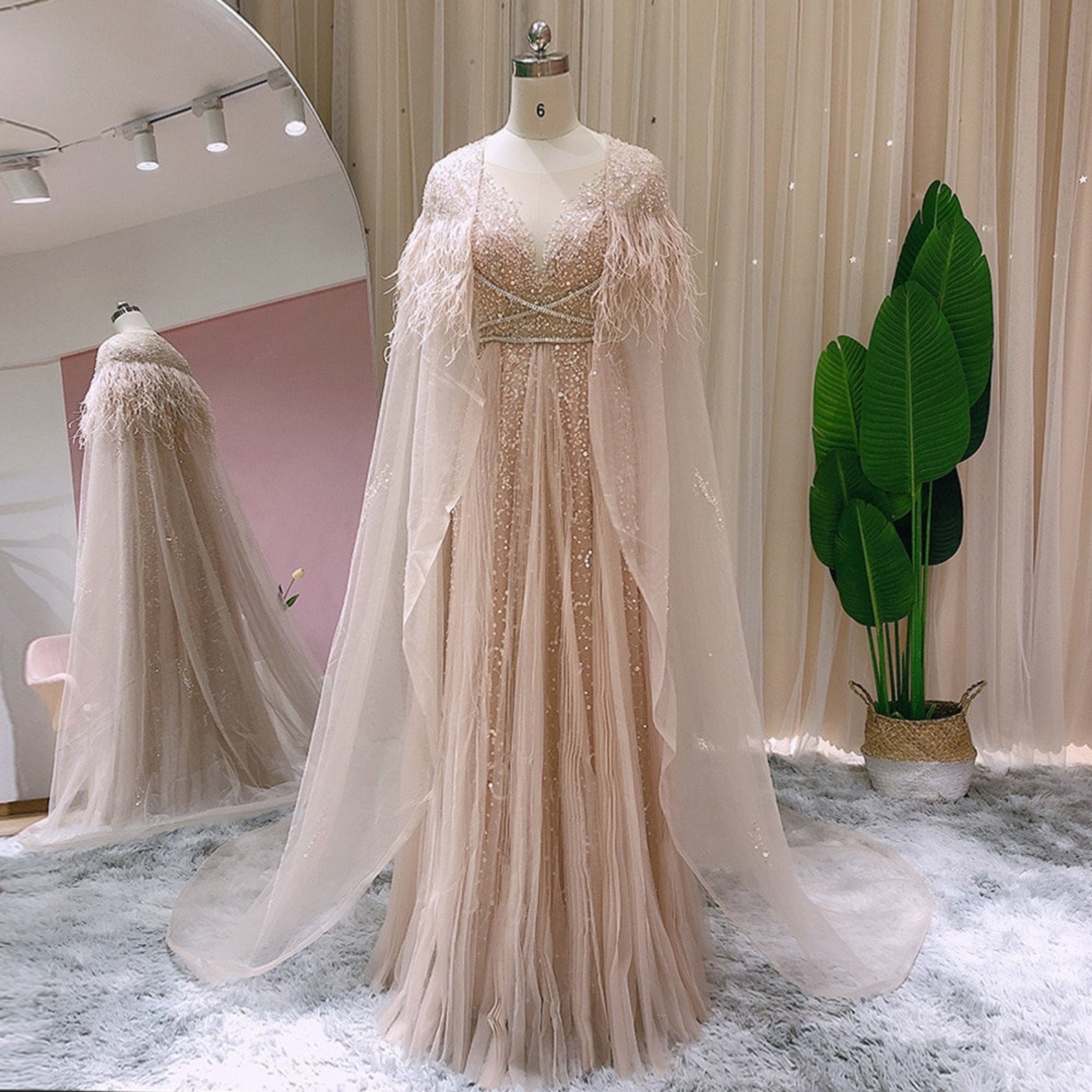 Ethereal Wedding Dress Unique Prom or Formal Evening Gown in - Etsy