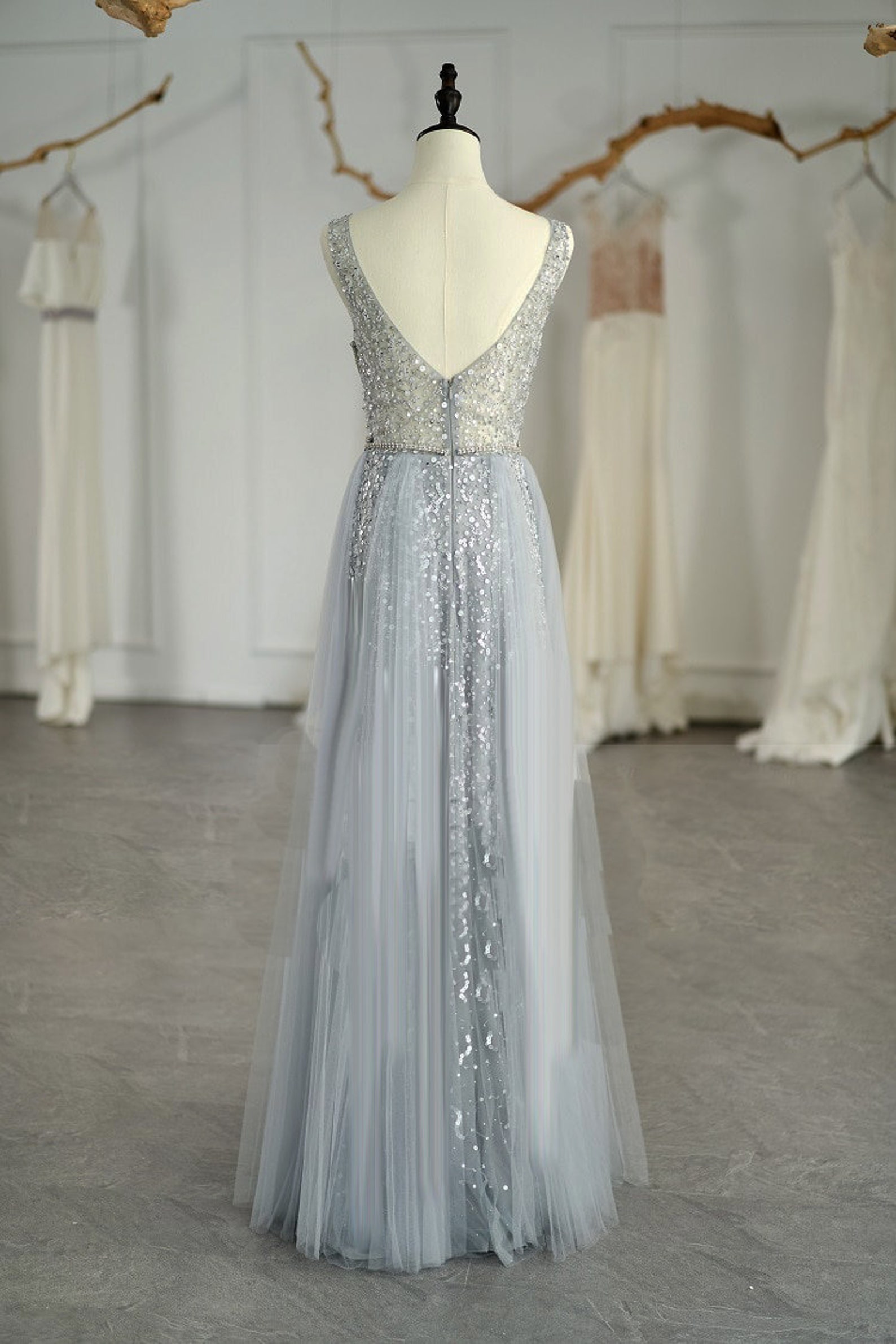 Ethereal Wedding Dress Unique Prom or Formal Evening Gown in - Etsy