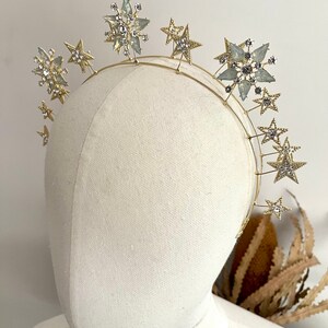 Wedding Tiara Crystal Star Celestial Tiara Star Burst Halo - Etsy