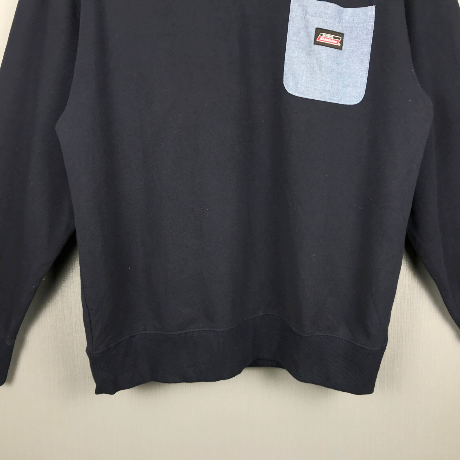 Dickies Sweatshirt Large Vintage Dickies Pocket Blue Sweater Etsy
