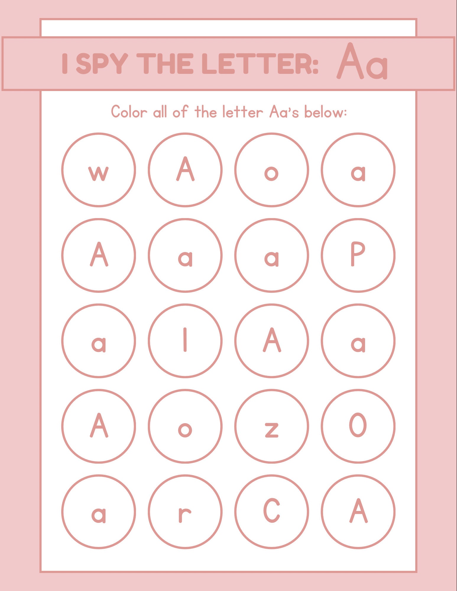 I Spy ABC Digital PINK - Etsy