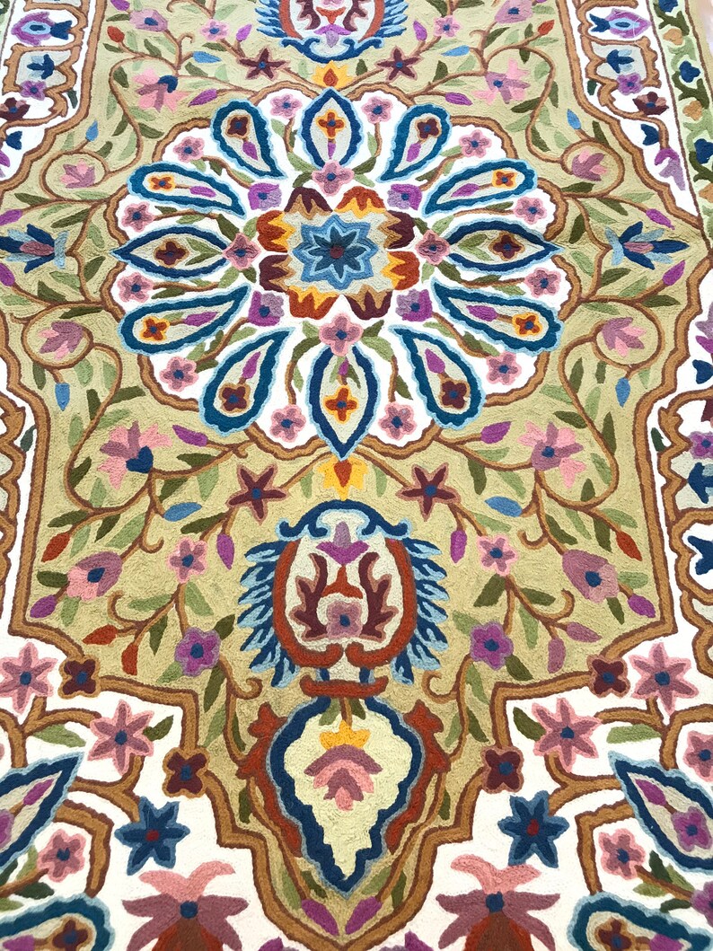 Artistic Kashmiri Wool Rug Living Room Rug Oriental Rug - Etsy