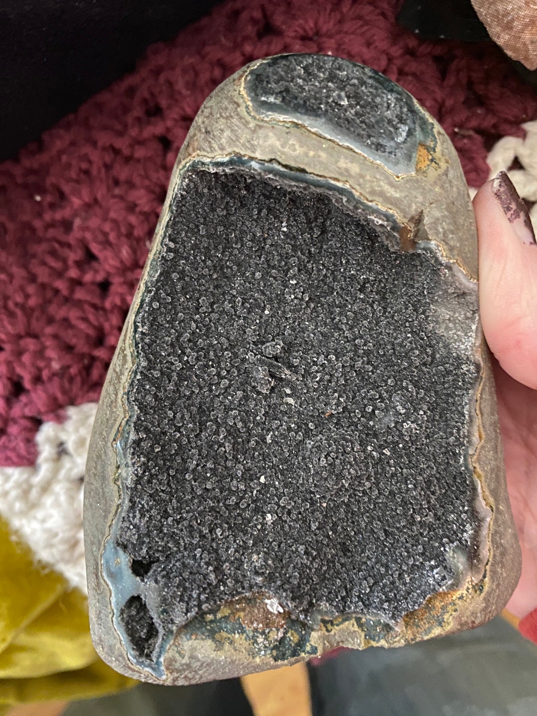 Matte Black Grimace the Menace Black Amethyst Gothic Amethyst Cutbase ...