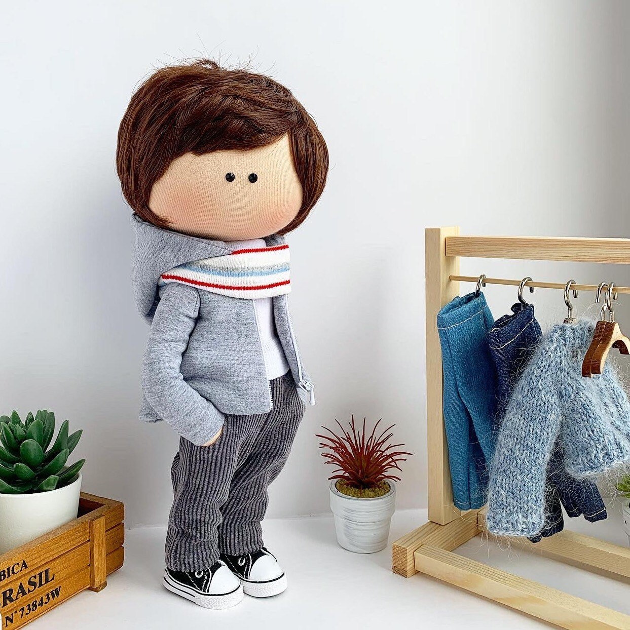 Rag doll boy Textile doll rag doll handmade dolls cloth art | Etsy