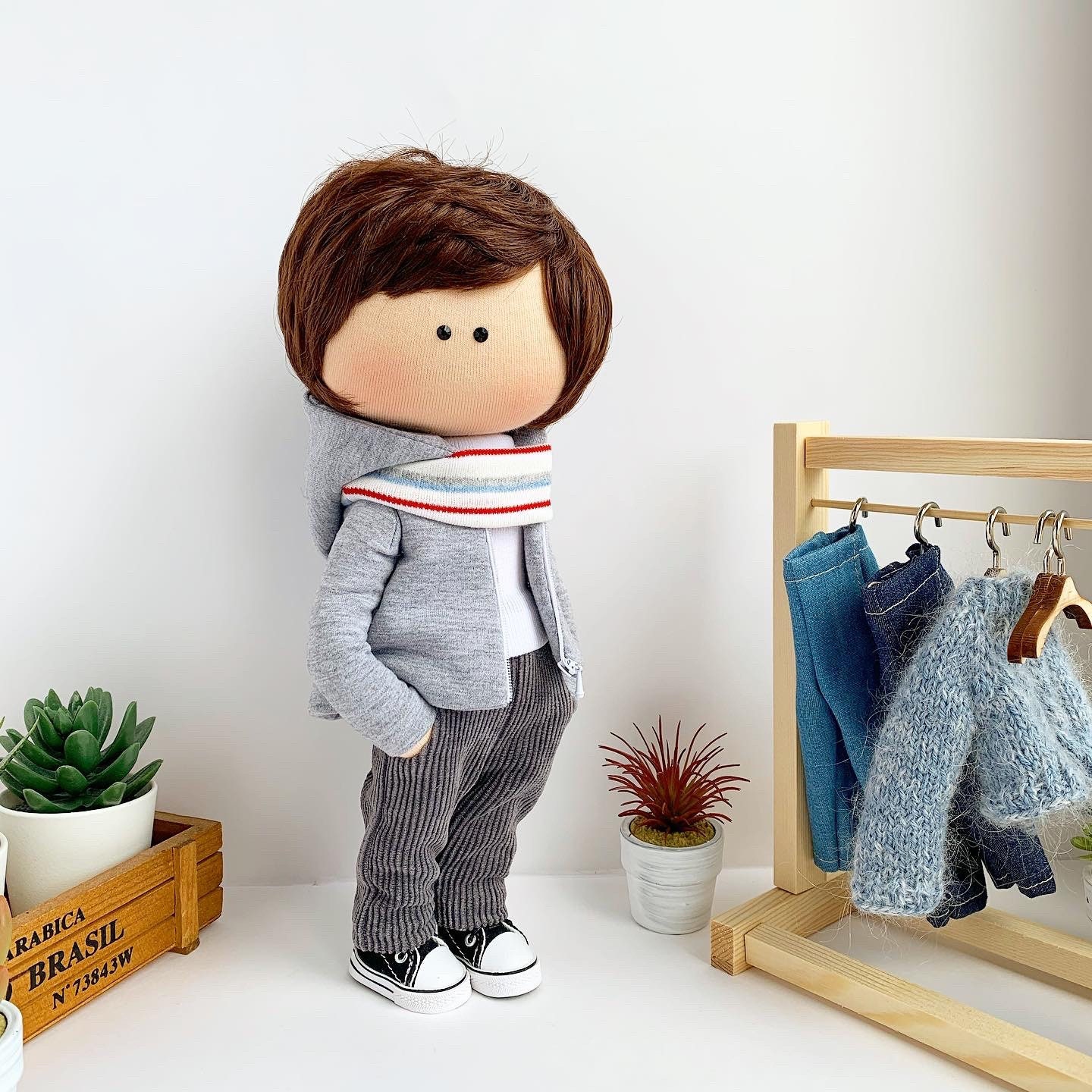 Rag doll boy Textile doll rag doll handmade dolls cloth art | Etsy