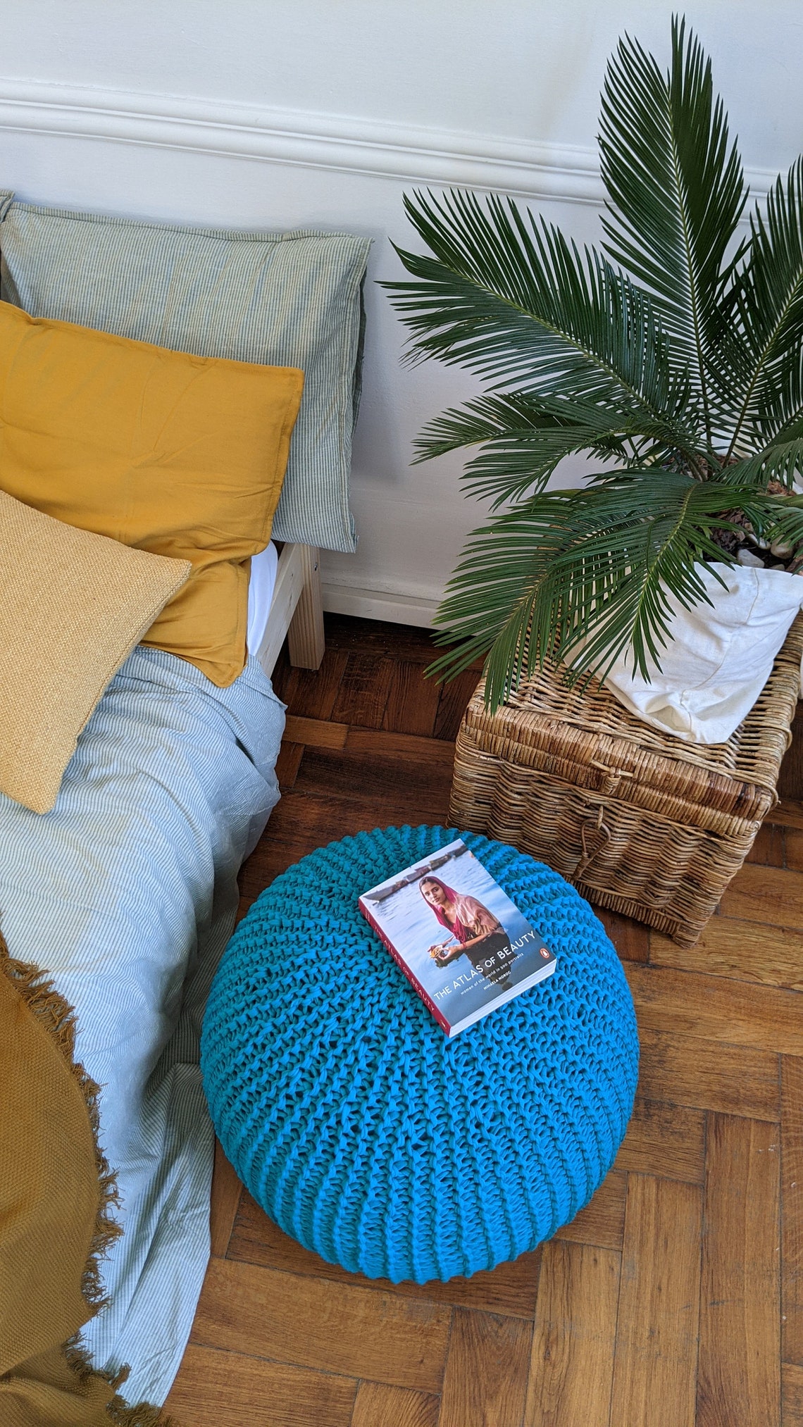 Handmade Knitted Pouf - Etsy