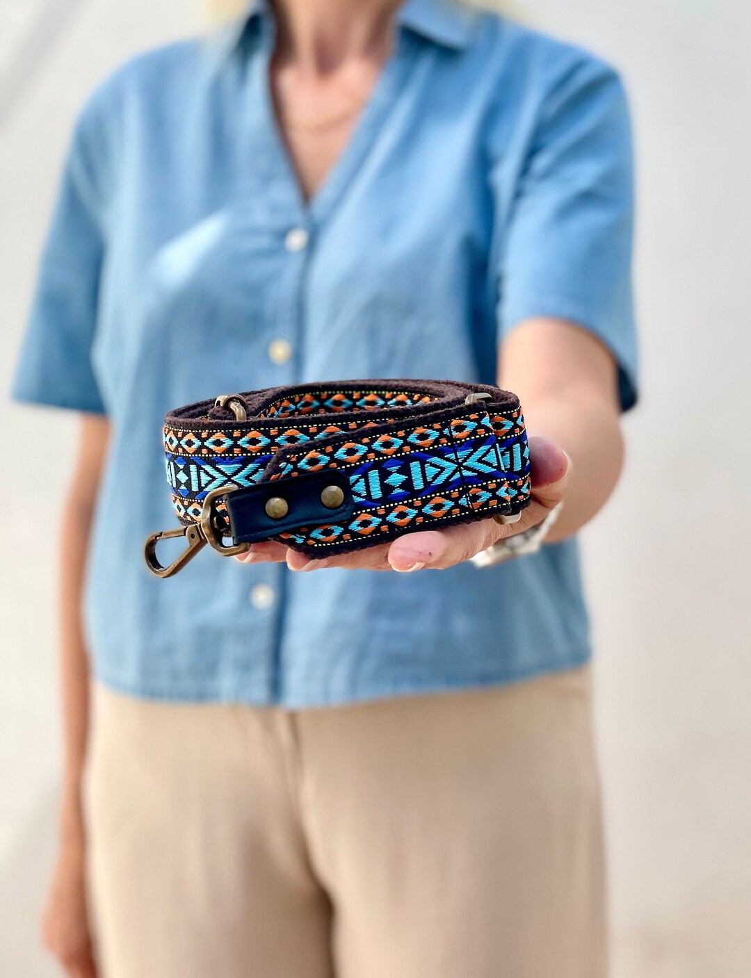 Shoulder Strap in Woven Jacquard Fabric, Made in ITALY, Interchangeable ...