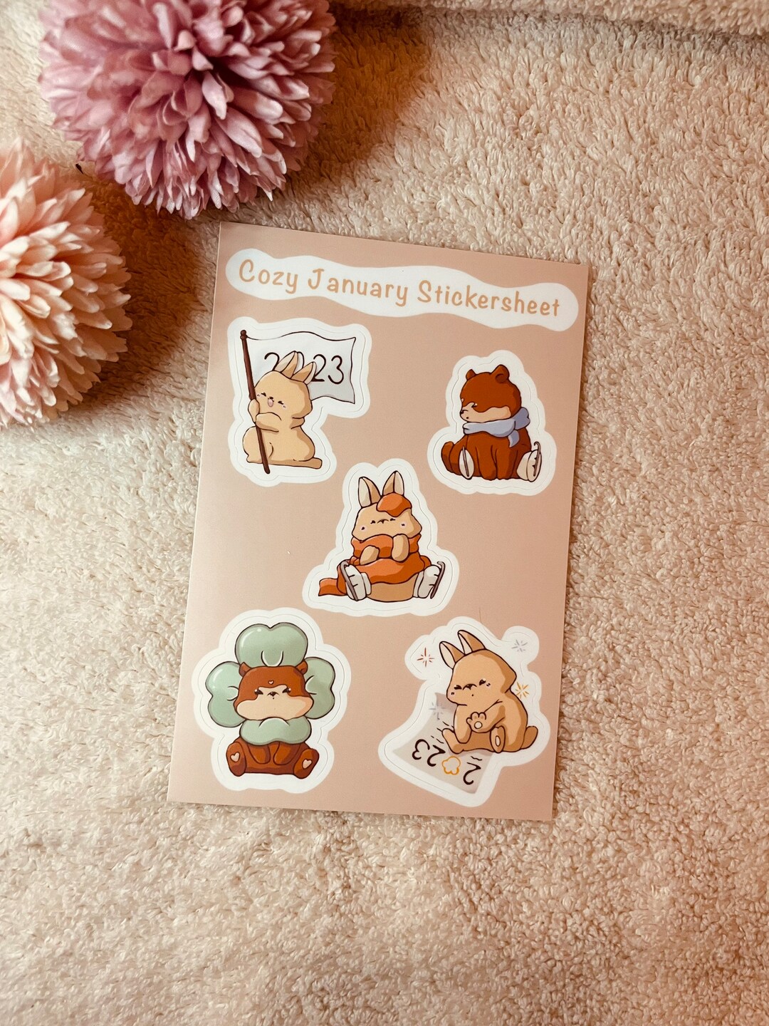 Cute Ice Skating Friends Sticker Sheet - Etsy