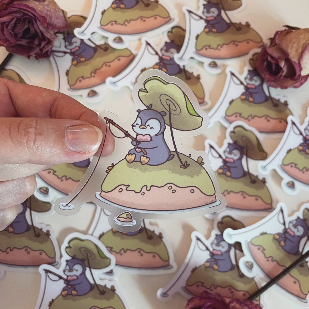 Transparent Fishing-pingu Sticker - Etsy