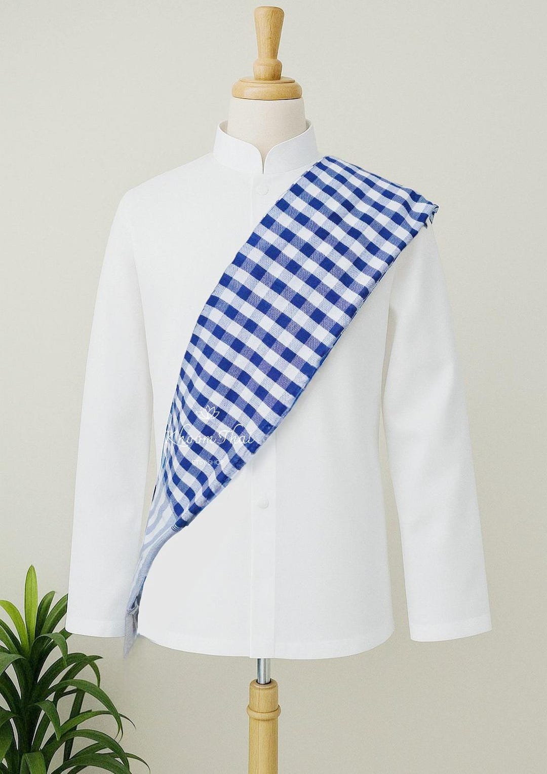 Traditional Lao/khmer Men’s Checkered Sabai | Pah Biang | Pah Bieng ...