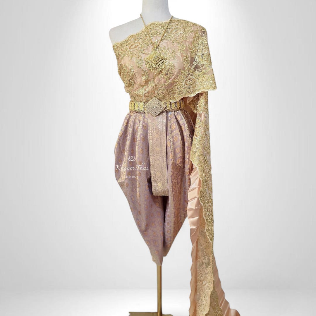 Thai Pants Set | Thai Clothes | Thai Jongkraben | Thai Traditional ...