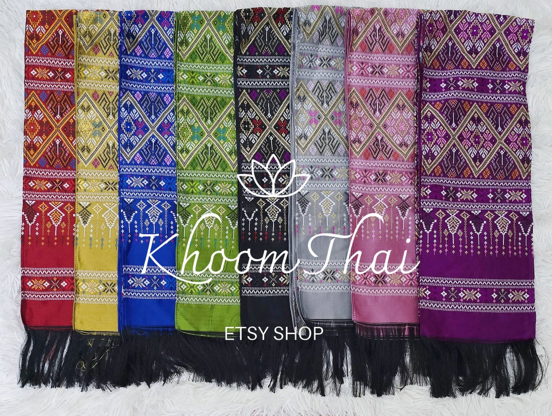Sabai/ Pah Biang/ Pah Bieng/ Thai Sabai/ Thai Waist Cloth/ Thai Waist ...