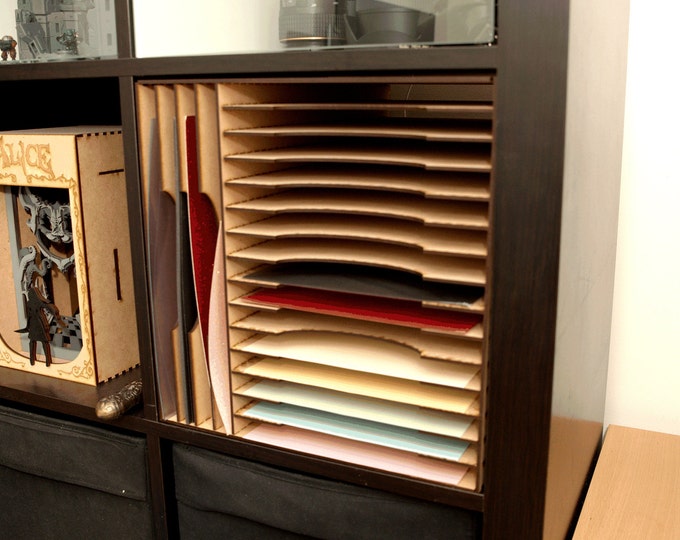 12x12 Paper Holder 16 Slot IKEA® or Desk - Etsy
