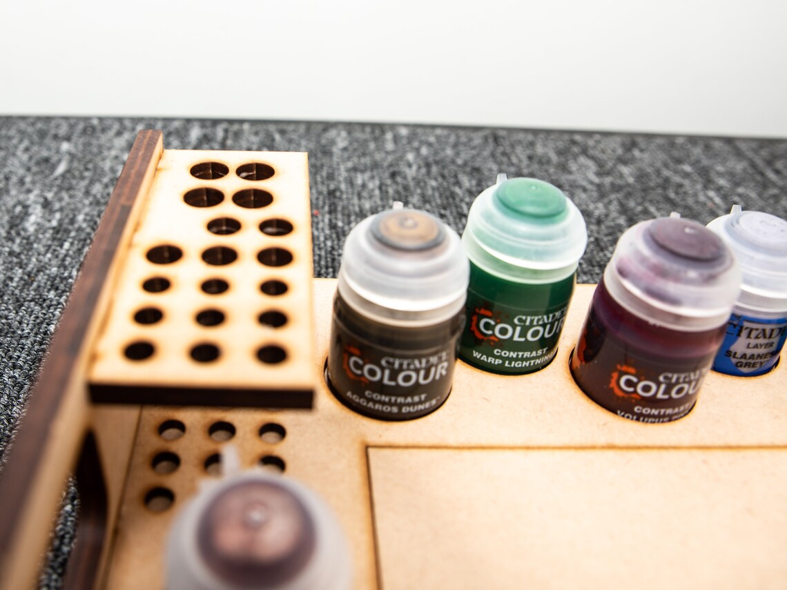 MDF Paint Station for Citadel Paints With Optional Cutting Mat - Keep ...