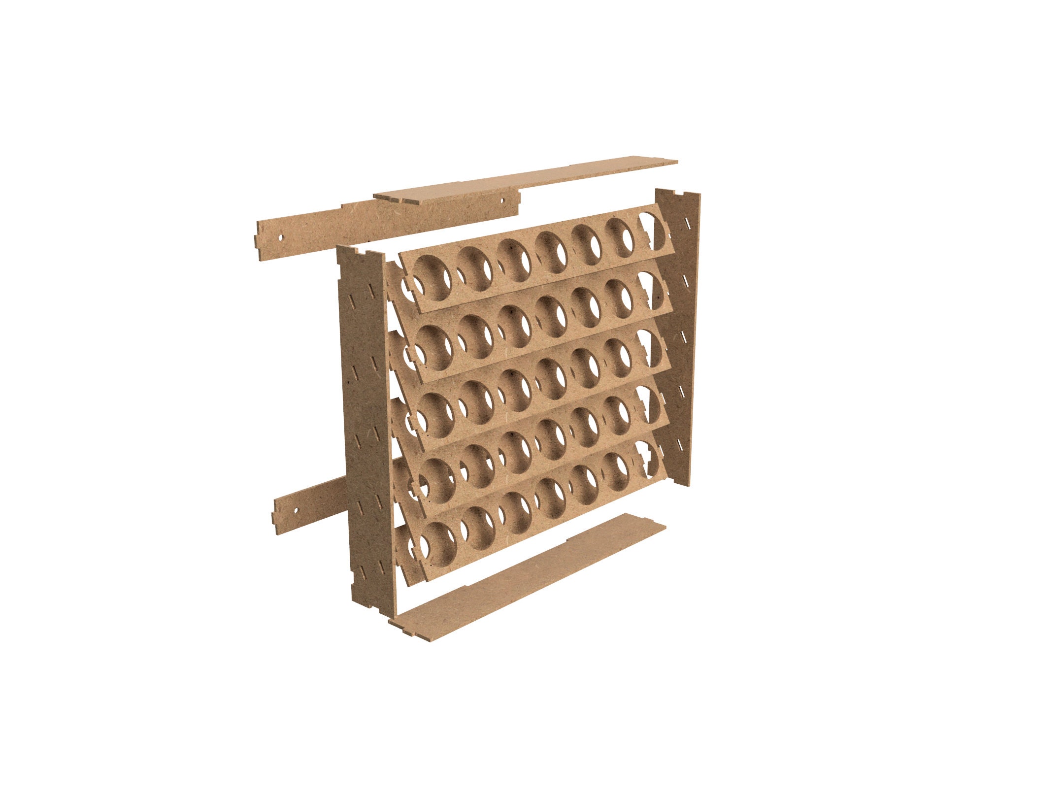 MDF Paint Rack System for Citadel and Vallejo Paints - Fits 35 or 50 ...