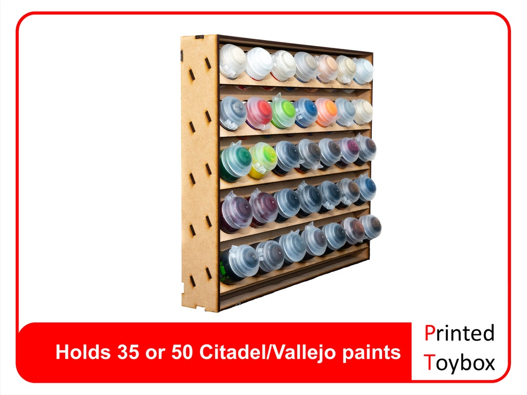 MDF Paint Rack System for Citadel and Vallejo Paints Fits 35 or 50 - Etsy