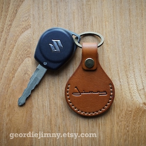 Deluxe Jimny Retro Leather Key Ring With Hidden Slot - Etsy