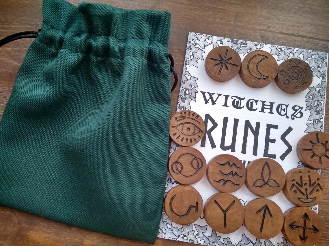 Birch of Witches Rune set Witches Runes Rune set wooden | Etsy