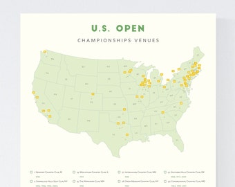 Golf Checklist Map - Etsy