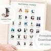 National Park Nursery Decor Custom Kids Name Nature Themed Alphabet ...